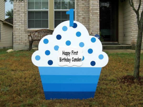 San Antonio First Birthday Lawn Sign | Stork Lady Signs