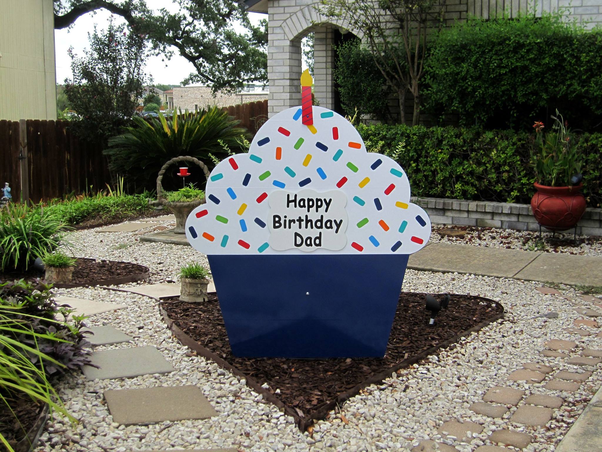 Happy Birthday Dad ~ San Antonio Lawn Signs | Stork Lady Signs