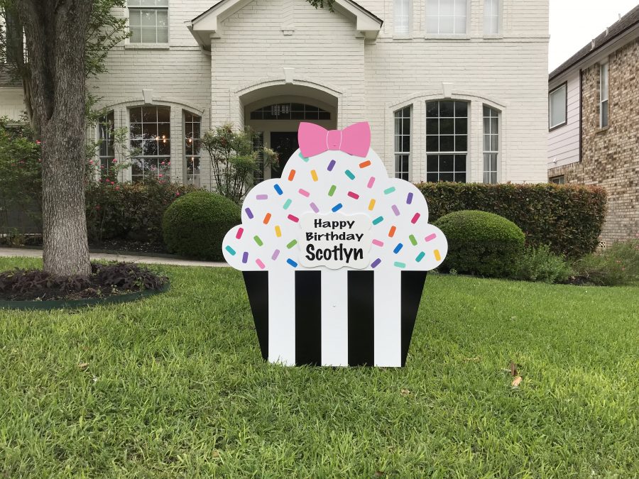 Special Birthday Cupcake Yard Signs @Boerne, San Antonio, Texas ...